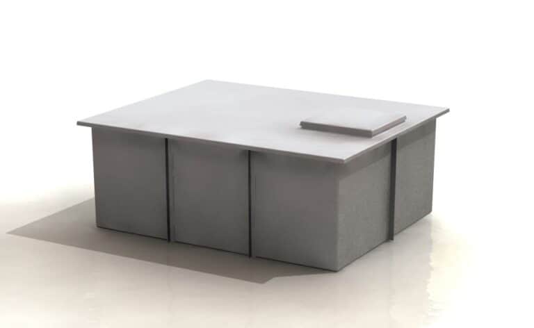 Waste Water Tank – 5000 Litres – GRP One Piece Tank – 2670 x 2170 x ...